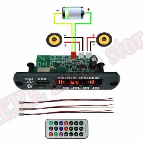 Jual Amplifier 2x15W 12V Bluetooth MP3 Decoder Board FM Audio MP3 ...