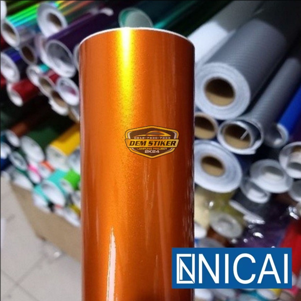Jual Skotlet Sticker NICAI Orange Metalik Candy Skotlet Biru Metalik ...