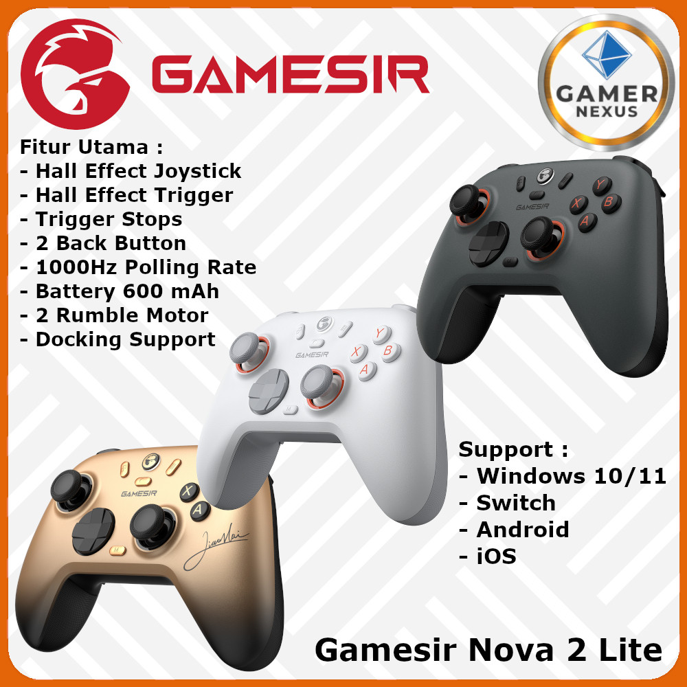 Jual Gamesir Nova 2 Lite Wireless Controller Bluetooth Gamepad PC ...