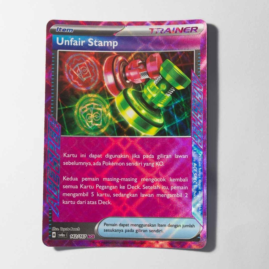 Jual Unfair Stamp ACE 142/167 SV6s Topeng Transfigurasi Kartu Pokemon TCG Original Indonesia ...