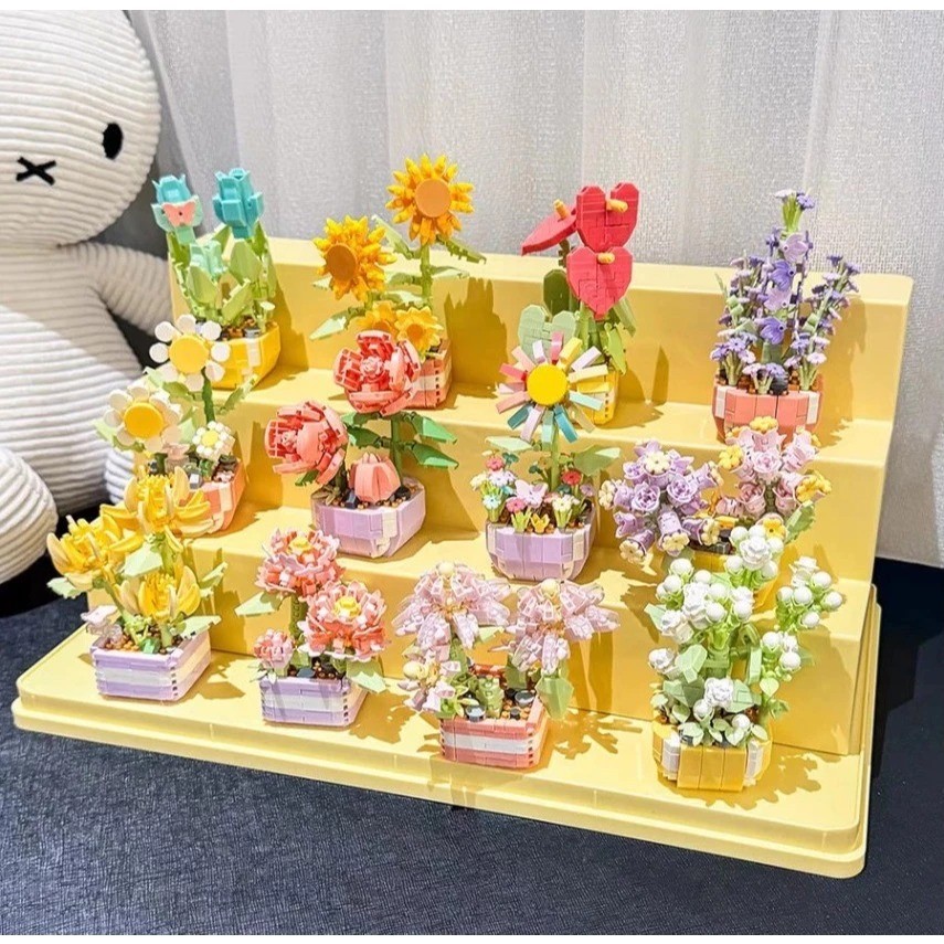 Jual Buket Block Flowers Mawar Bunga Blok Mainan Balok Diy Bangunan ...