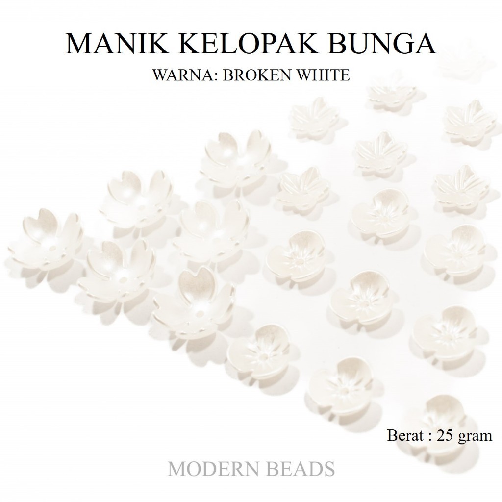 Jual [25 GRAM] Mote / Manik Kelopak Bunga Mutiara / Manik Mutiara Bunga ...