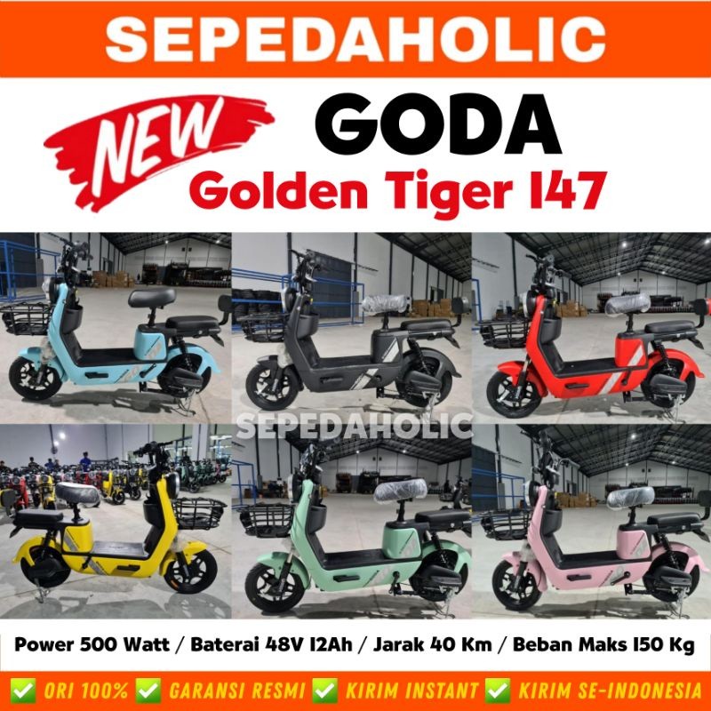 Jual Sepeda Motor Listrik GODA 147 Golden Tiger Electric E Bike 500 ...