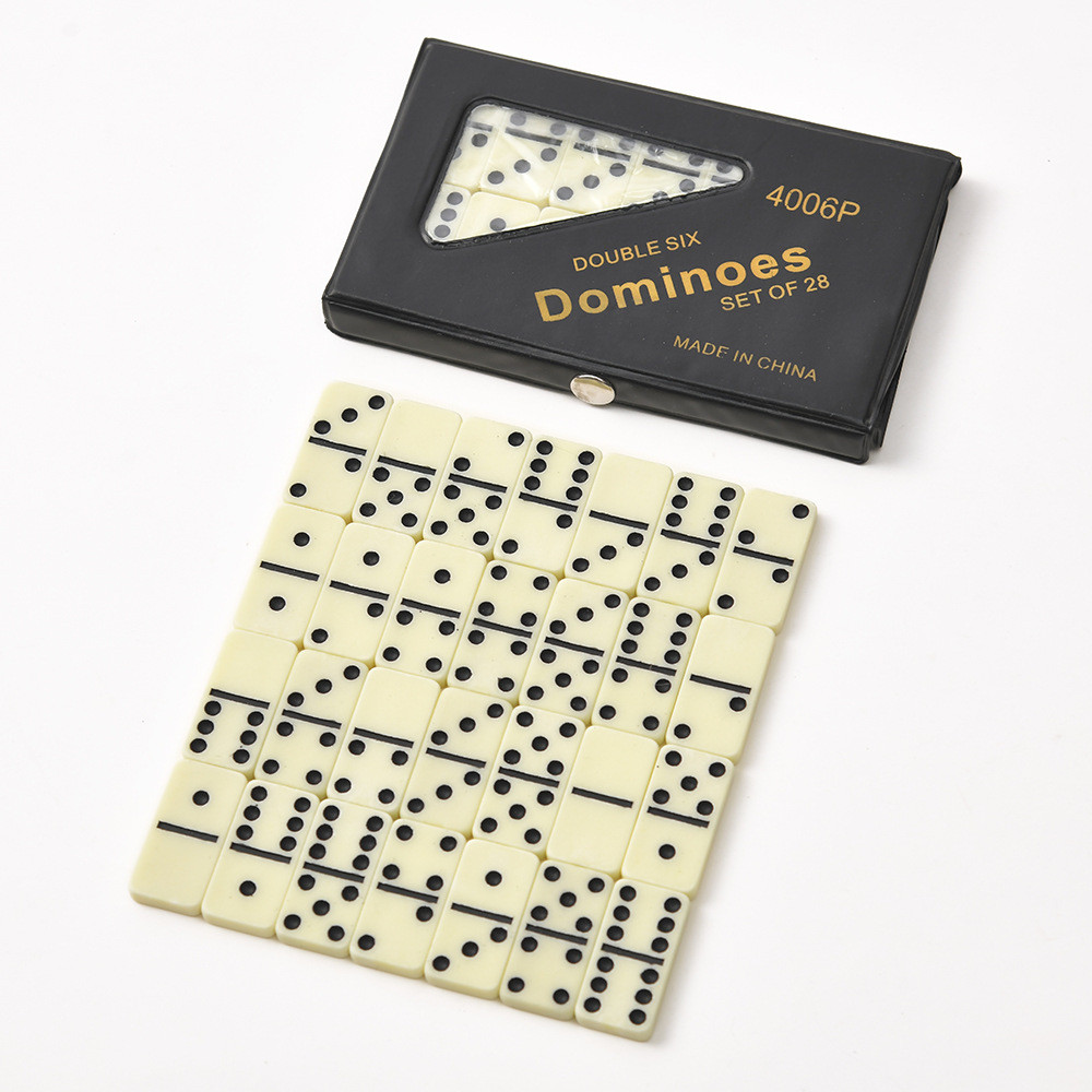 Jual 28 Dominoes in a double six-box set, ivory Dominoes card board ...