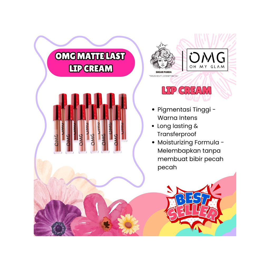 Jual OMG OH MY GLAM Mattelast Lip Cream 2.9 g - Lip Cream Matte Dengan Warna Intense, Tahan Lama ...