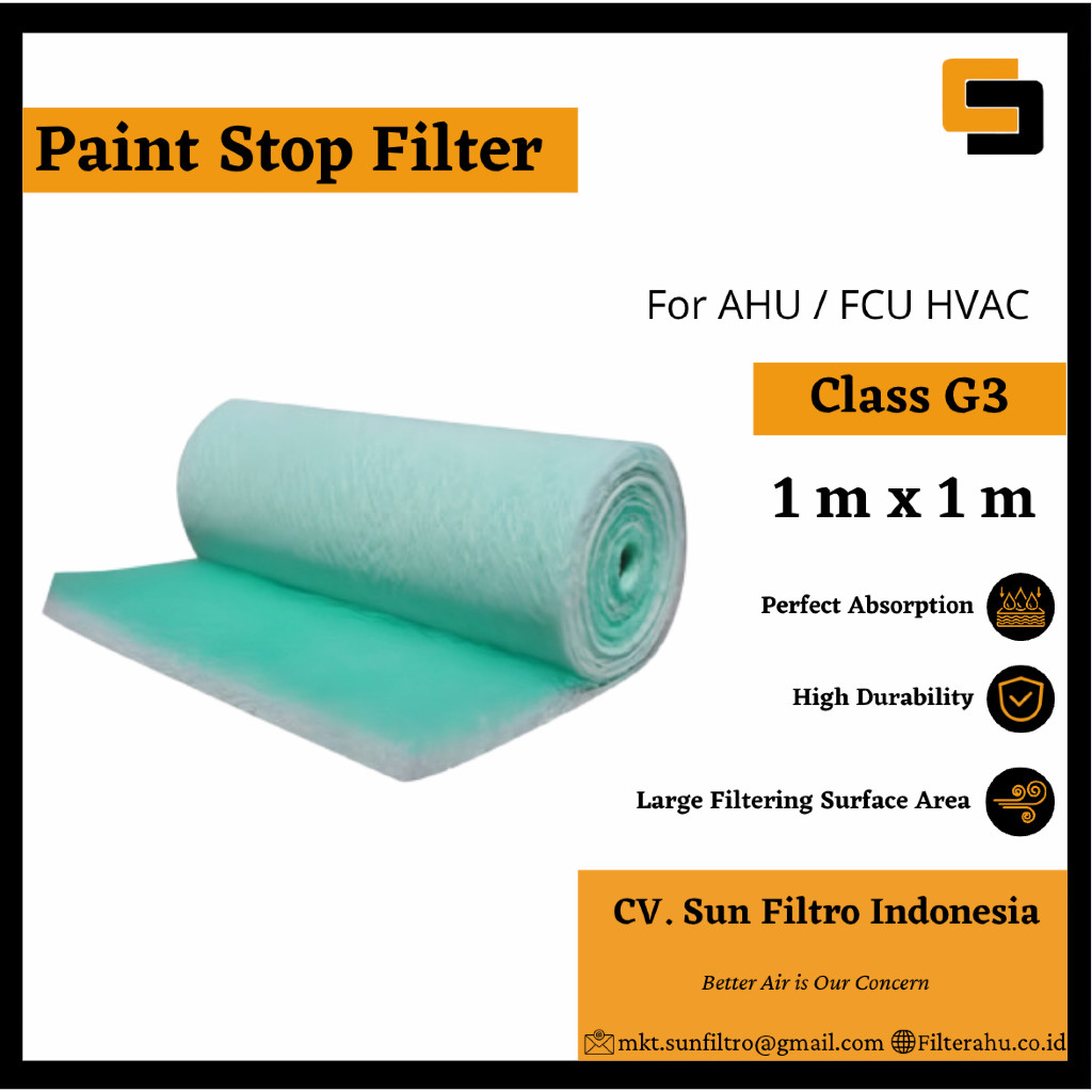 Jual PAINT STOP FILTER (Per Meter) | SPRAY BOOTH FIBER GLASS | 1M X 1M ...