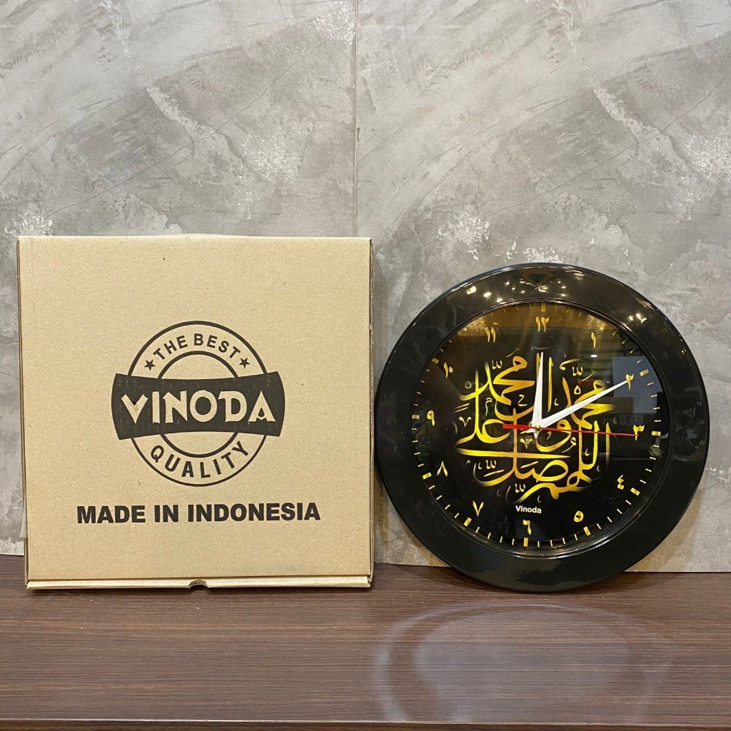 Jual (GAT) JAM DINDING VINODA KALIGRAFI / Jam Dinding Vinoda Bulat ...