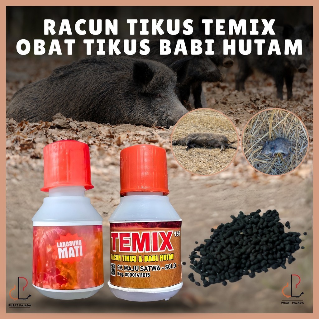 Jual Racun Temix Obat Tikus Babi hutan Themix Botol Umpan Perangkap ...