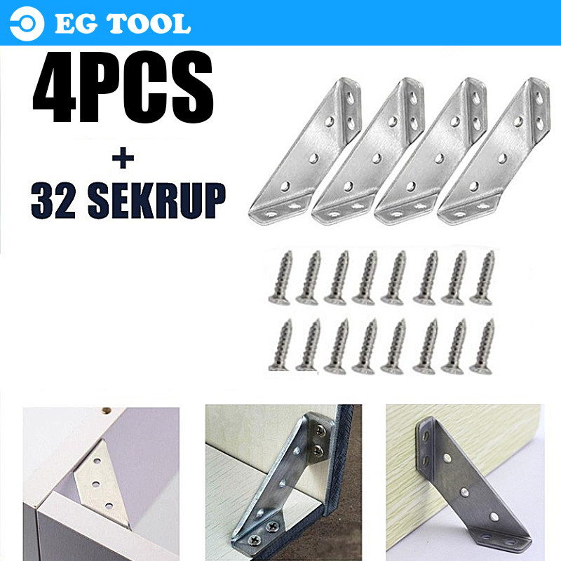 Jual Siku Plat Besi Bingkai Segitiga Plat Siku Besi Ambalan Siku Rak ...