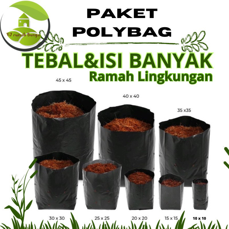Jual Paket Polybag Tanaman Tebal plastik polybag polibeg planter ...