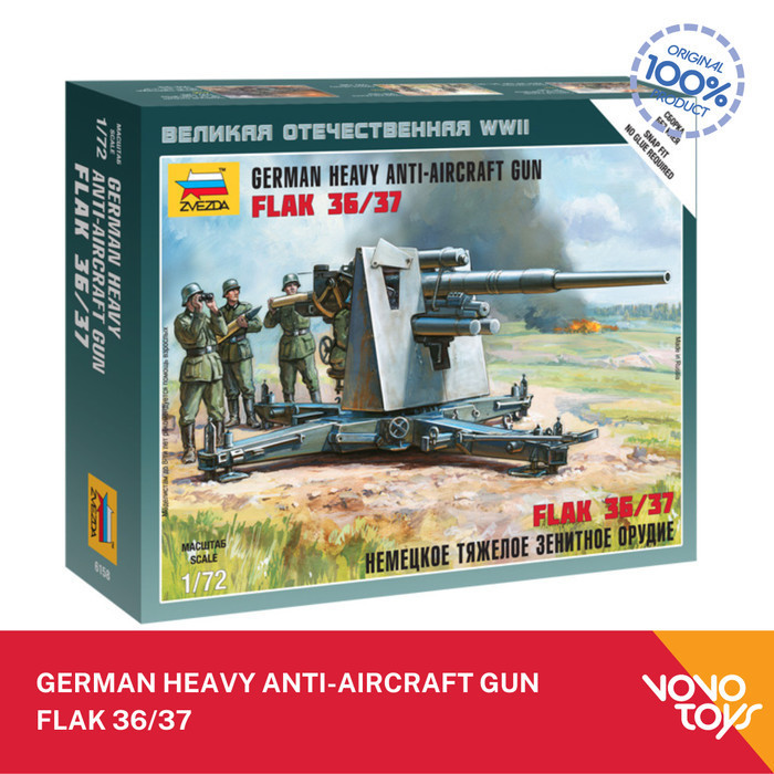 Jual A2158 Miniature Figure 1/72 German Heavy Anti-Aircraft Gun FLAK 36 ...