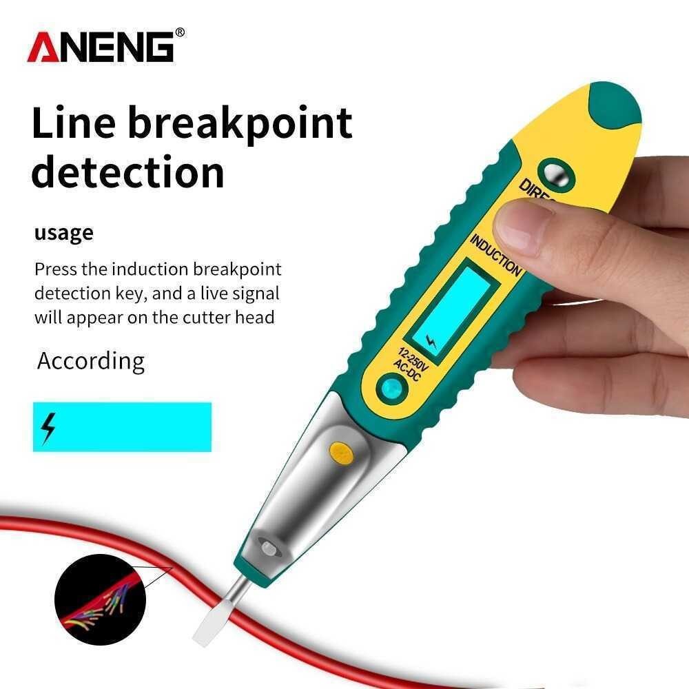 Jual Tespen Tester Non Contact AC Detector 12V-250V Taffware ANENG ...