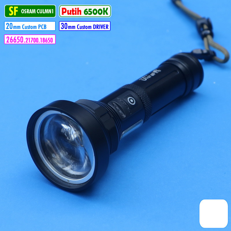 Jual Senter Led SF Optic Putih Super Focus Throw Jarak Jauh Hunting ...