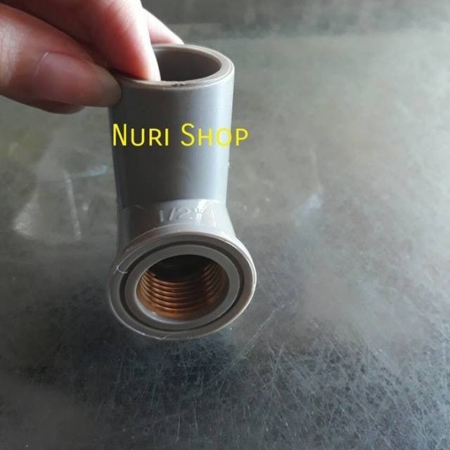 Jual Keni Drat Dalam Kuningan 1/2" inch / KDD Kuningan / Faucet Elbow ...