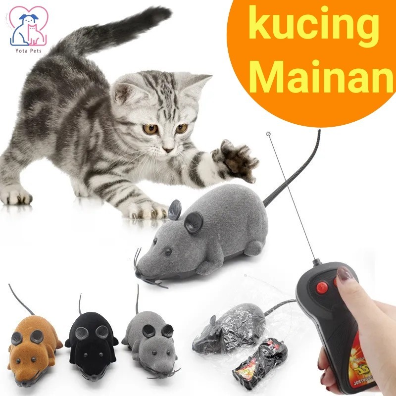 Jual Mainan Tikus Listrik Remote Control Tikus Interaktif Mainan Kucing ...