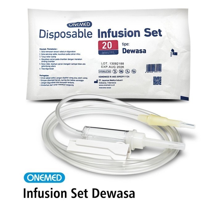 Jual ONEMED INFUS SET DEWASA infusion set adult | Shopee Indonesia