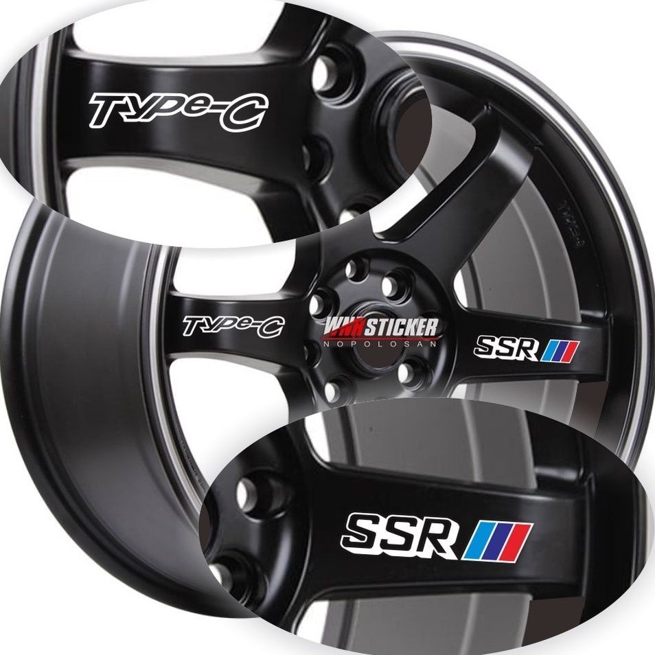 Jual Sticker velg mobil ssr type c 1 set ISI 8 STIKER CUTTING | Shopee ...