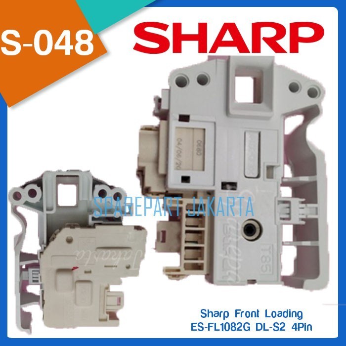 Jual Door lock mesin cuci Sharp Front Loading ES-FL1082G DL-S2 4Pin (SWP-048) | Shopee Indonesia