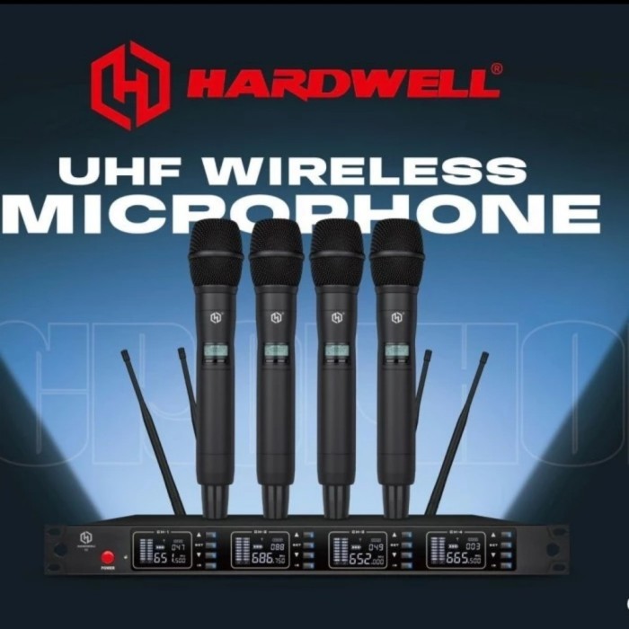 Jual Mic / Microphone Wireless HARDWELL 4X 4 Mic Handheld | Shopee ...