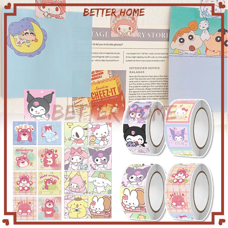 Jual Stiker Roll Aesthetic Cinnamorol Kuromi/Stiker Kemasan Paking Cinnamoroll/Roll Stiker ...
