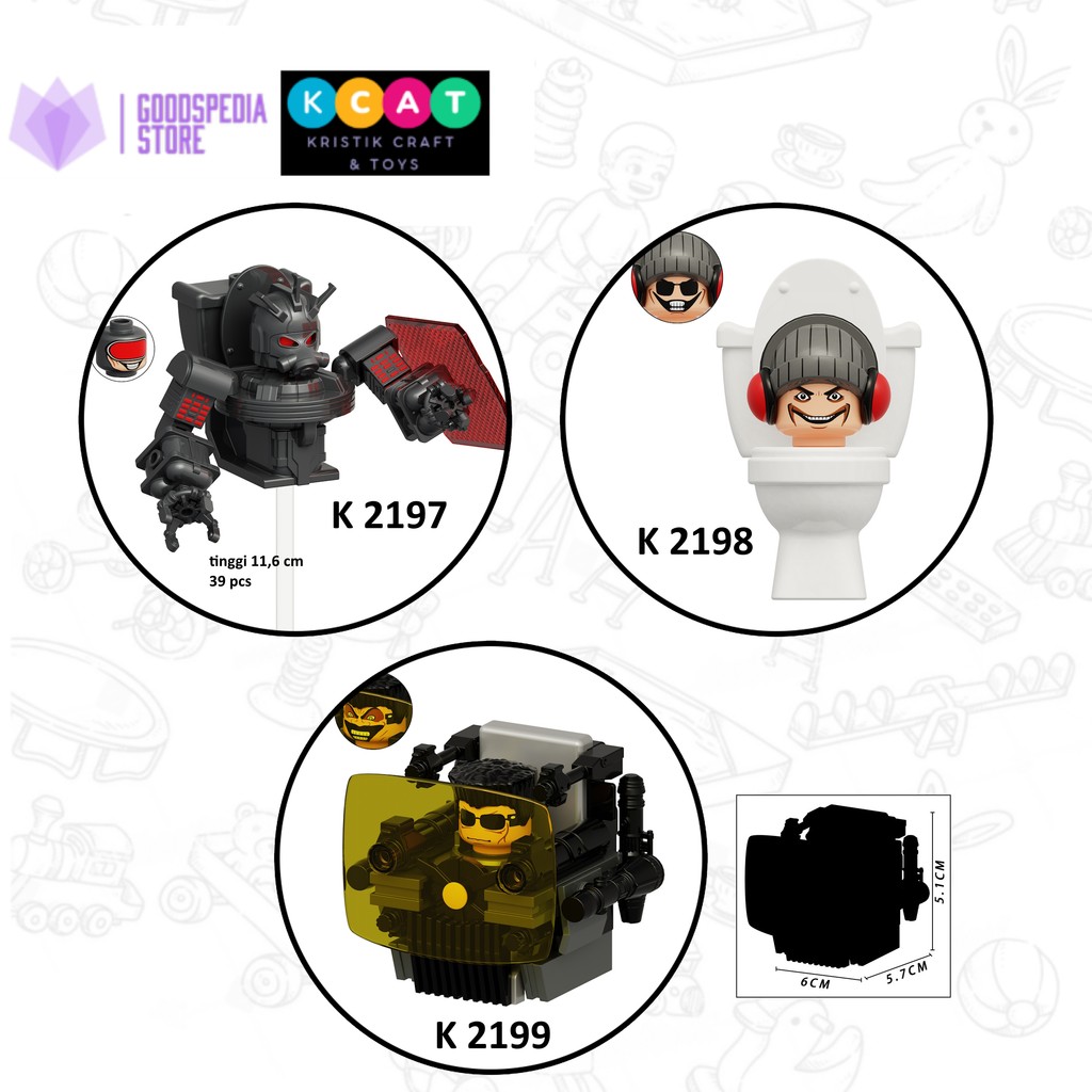 Jual Figure mini balok susun KDL828 - Skibidi toilet Juggernaut G-man 4 ...