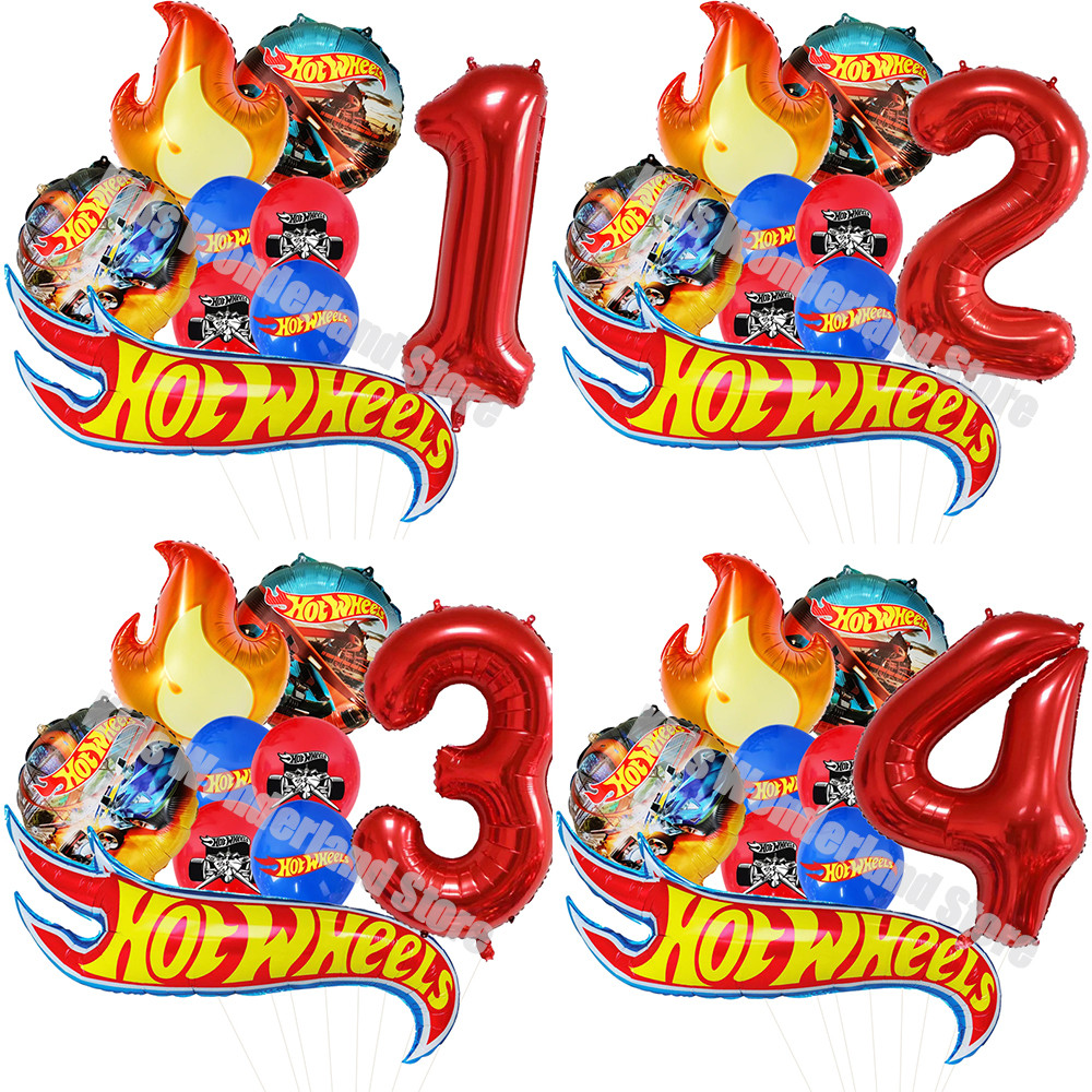 Jual Hot Wheels Birthday Party Balloon Bouquet Decorations 32inch Red ...