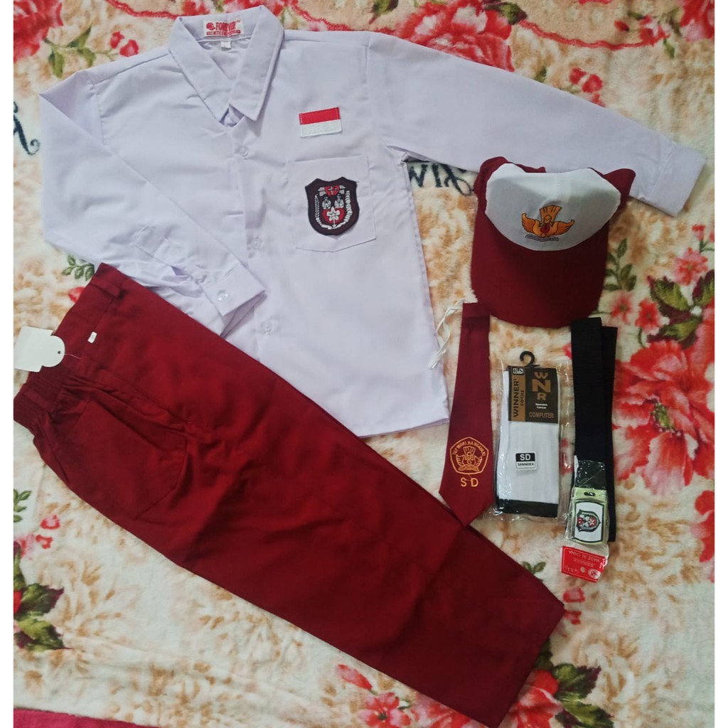 Jual NA51RF Seragam Sekolah SD Merah Putih Laki Lengkap Panjang ...