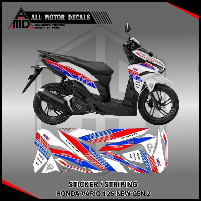 Jual Sticker Vario 125 Baru Gen 2 / Striping Honda Vario 125 New Tahun ...
