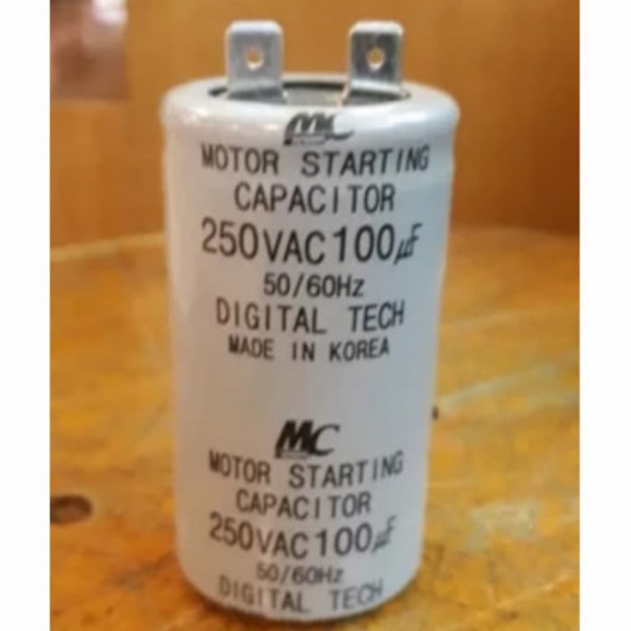 Jual kapasitor capacitor ac starting mc 100mfd 100uf 100 mfd uf 250vac ...