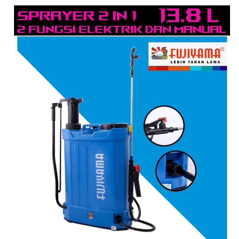 Jual HARGA PROMO FUJIYAMA Sprayer Baterei POMPA SEMPROT HAMA BATERAI 2 ...