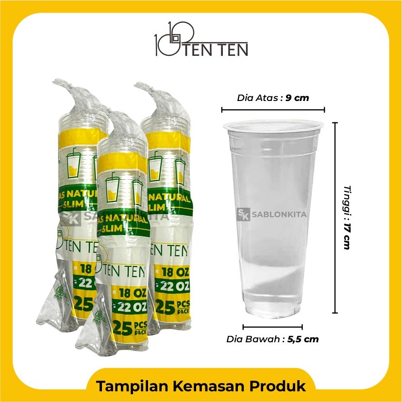 Jual NO COD [[ SABLON CUP CUSTOM ]] DATAR 22 OZ TENTEN SLIM 7 gr ...