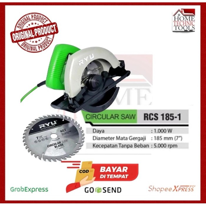 Jual RYU MESIN POTONG MODERN / GERGAJI KAYU 7 INCH / CIRCULAR SAW / RCS ...