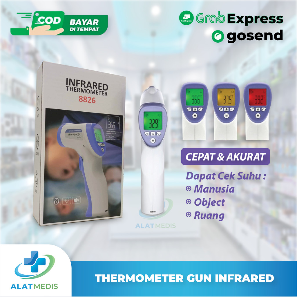 Jual Termometer digital infrared non contact suhu tubuh tanpa kontak ...