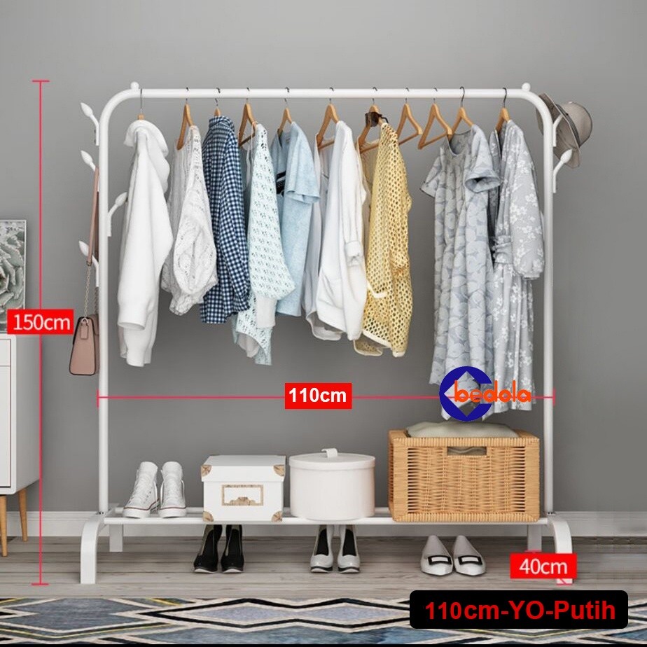 Jual ZP08KU Bedola stand hanger single rak gantungan baju pakaian ...