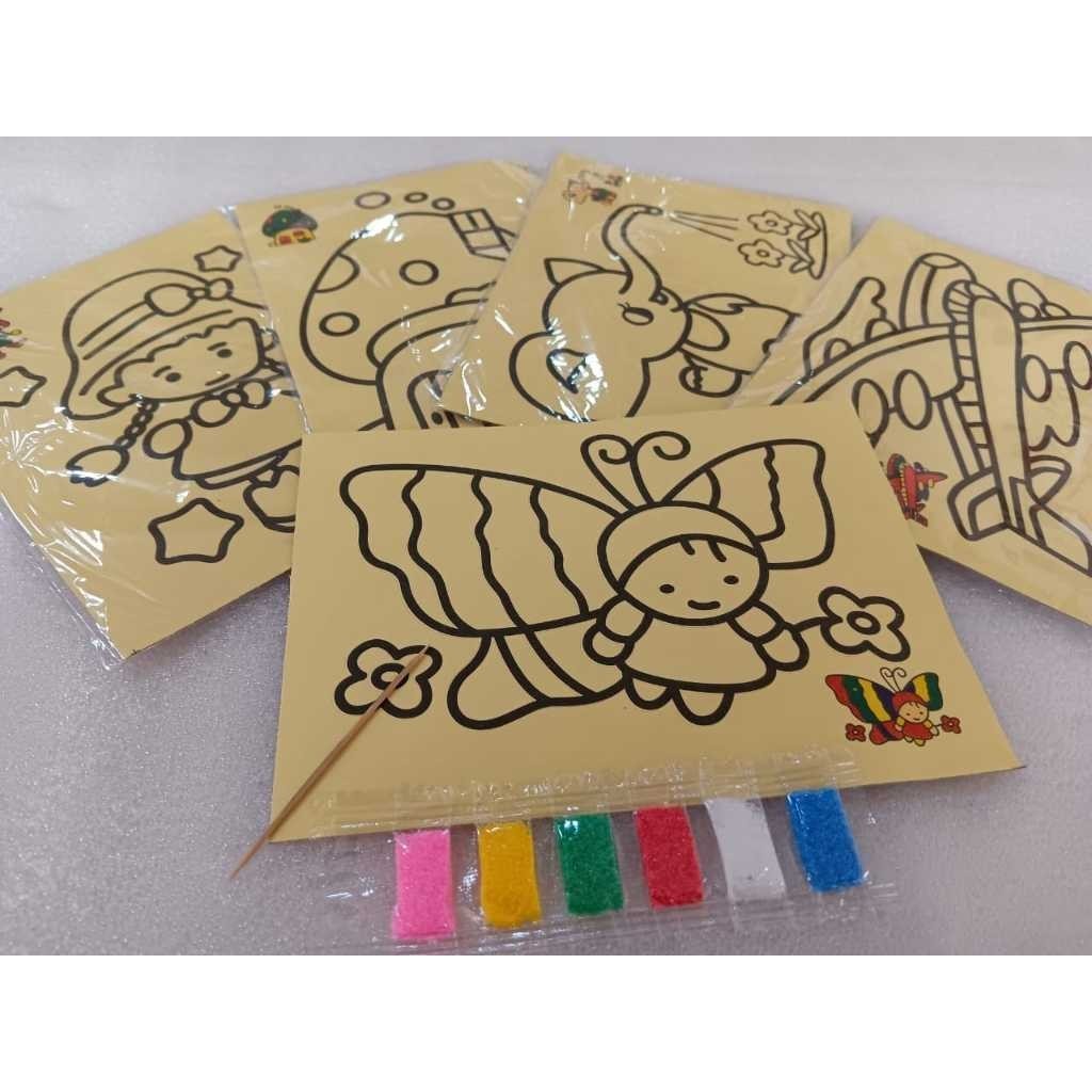 Jual 5 PCS RANDOM / Mainan Mewarnai Pasir Anak / Sand Colours / Mainan ...