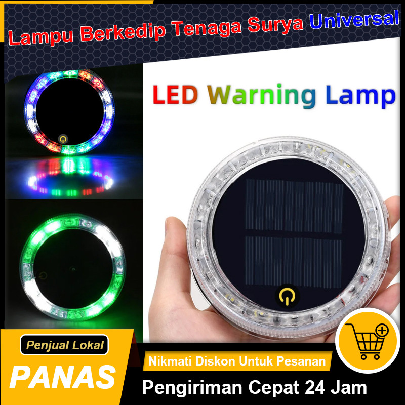 Jual Universal Touch Solar Charging Magnetic RGB LED Warning Light Bar ...