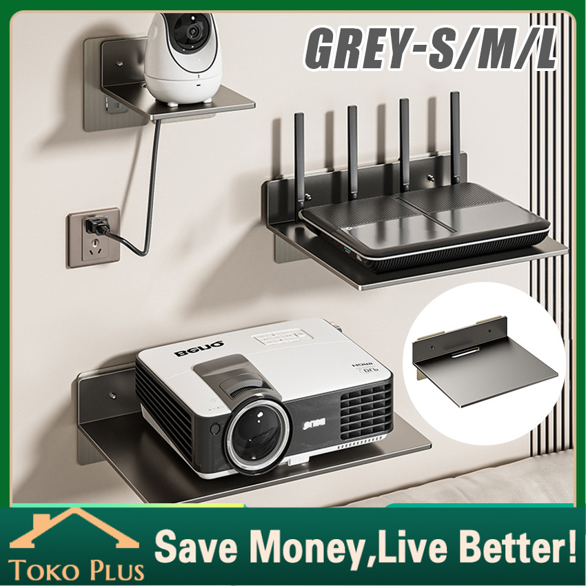 Jual Rak Aluminum Dinding Tempel Dudukan CCTV/Router WIFI/Proyektor ...