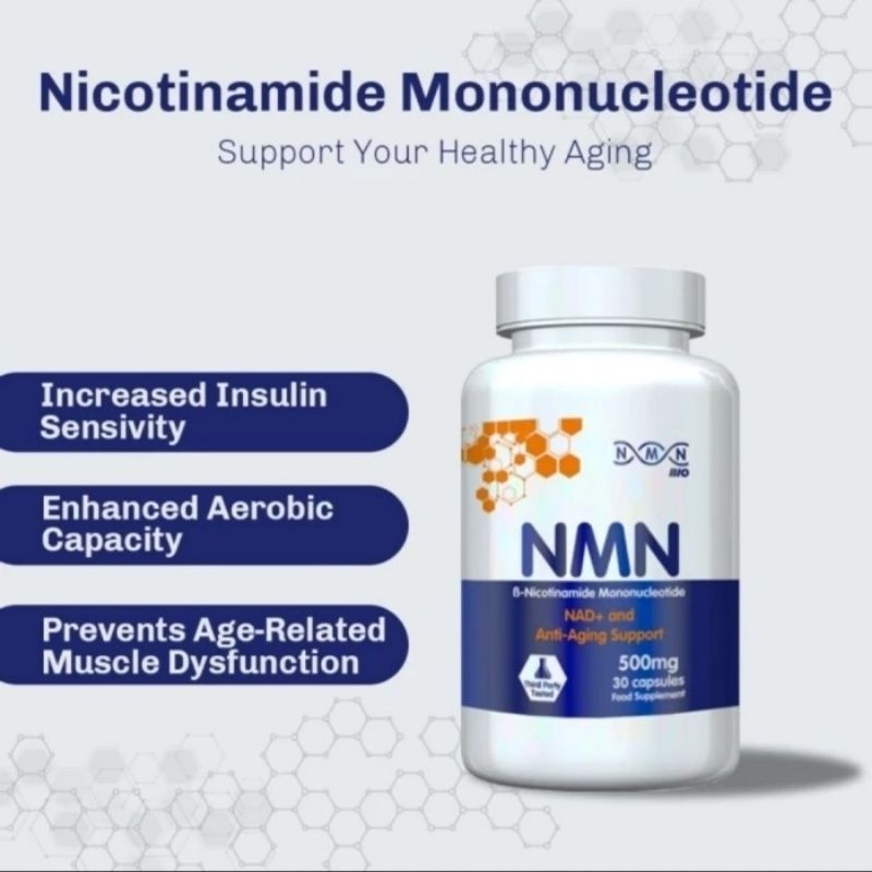 Jual NMN Bio - Nicotinamide Mononucleotide - 500mg Anti -Aging supplements 30Caps | Shopee Indonesia
