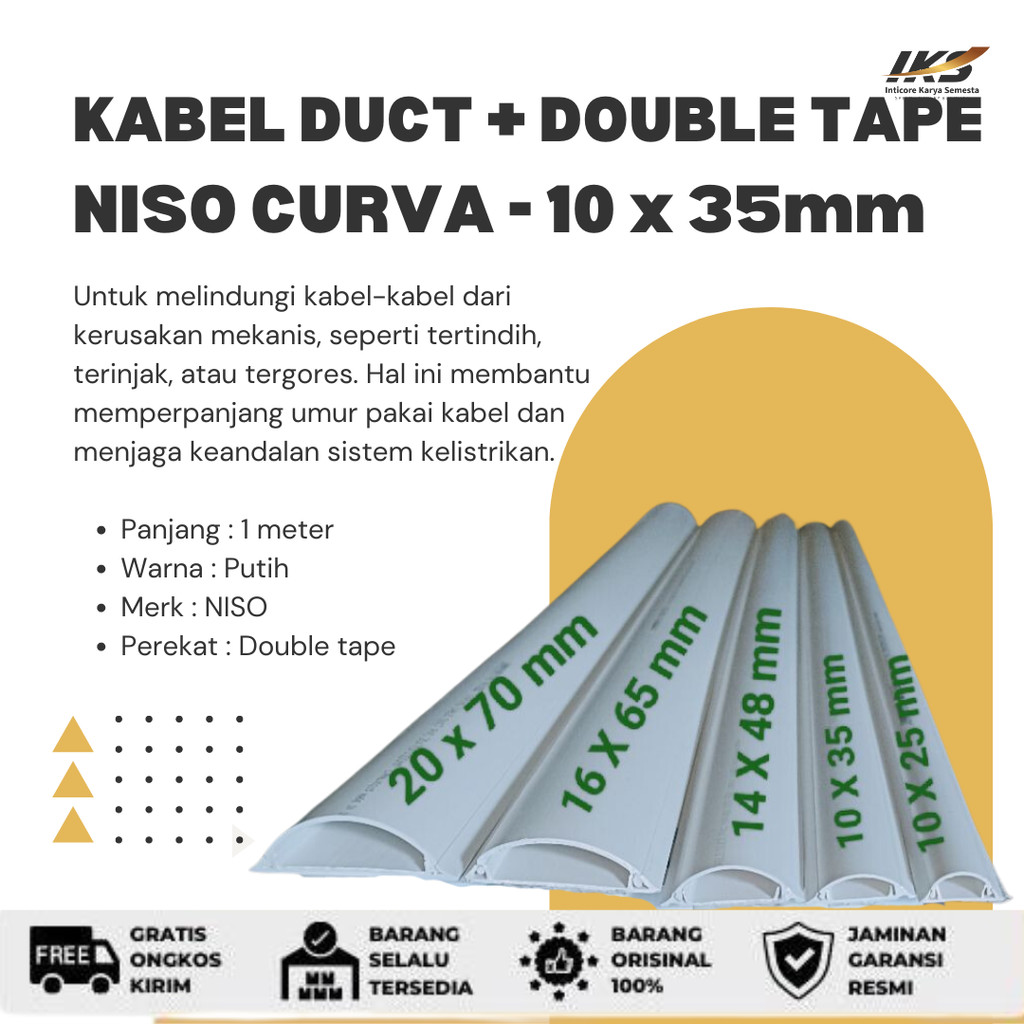 Jual Kabel Duct / Cable Protector NISO CURVA - 10x35mm | Shopee Indonesia