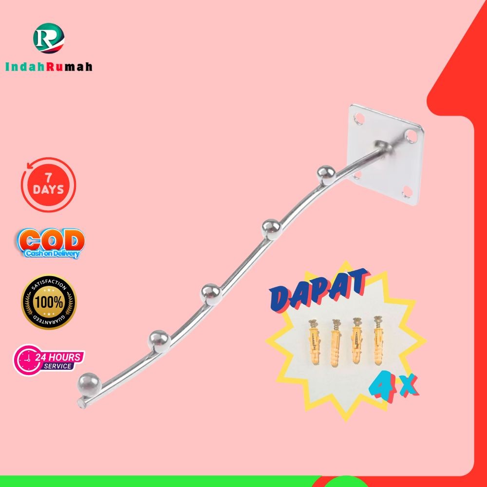 Jual Wall Hook Hanger Bentuk Suling 5 Titik Buat Stainless Steel Untuk ...