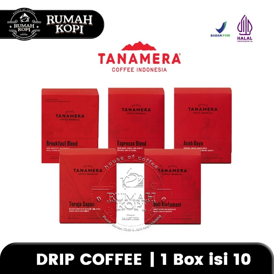 Jual Kopi Bubuk TANAMERA Drip Coffee Blends 1 Box isi 10pcs | Shopee ...