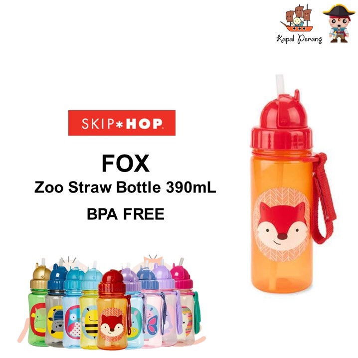 Jual Skip Hop Zoo Straw Bottle PP - Fox | Shopee Indonesia