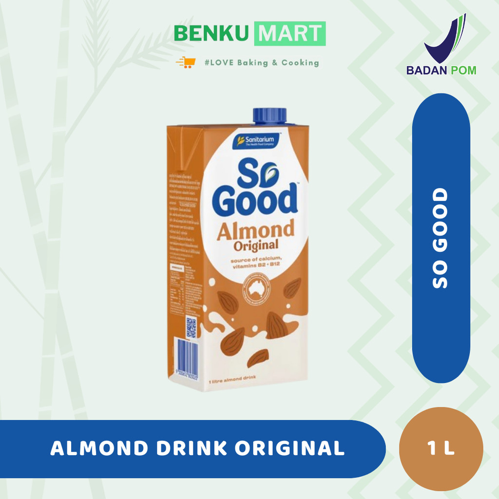 Jual So Good Almond Milk Original 1 Liter | Shopee Indonesia