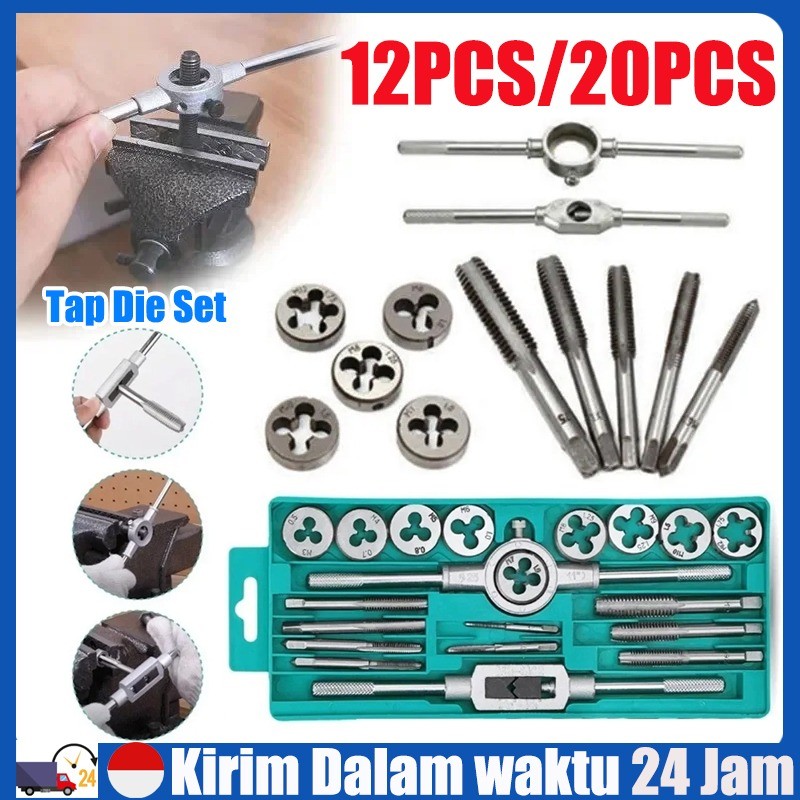 Jual [Ready ya,COD] Tap Die Set 12 20 PCS Alat Snai Dan Tap Ulir Dart ...