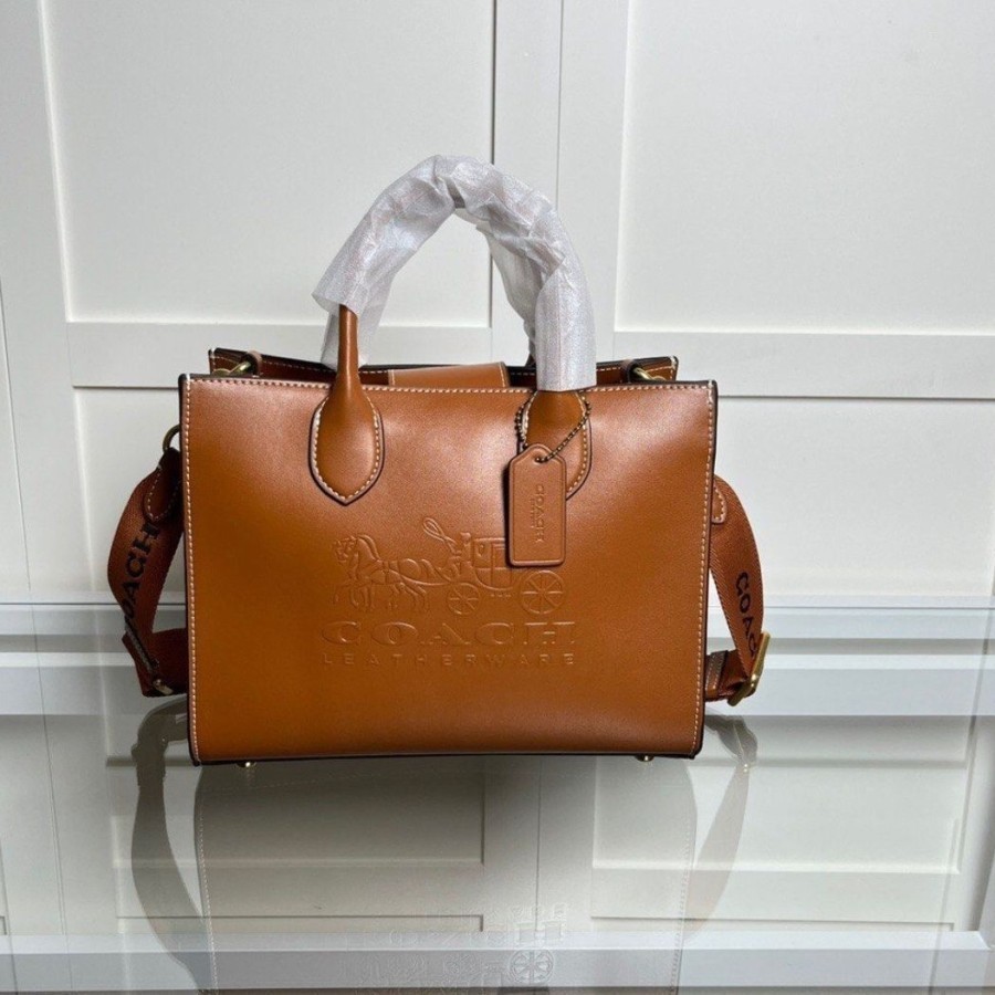 Jual Tas COC Ace 26 CR681 Crossbody In Leather Brown | Shopee Indonesia