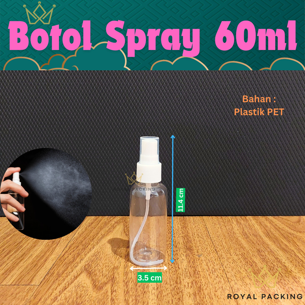 Jual Botol Spray 60ml / Botol Plastik Sprai Semprot Kosong 60 ml Spray ...