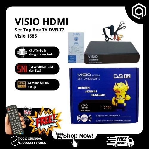 Jual [TERMURAH] KORONTO - Visio HS1685 Set Top Box DVB-T2 Televisi STB ...