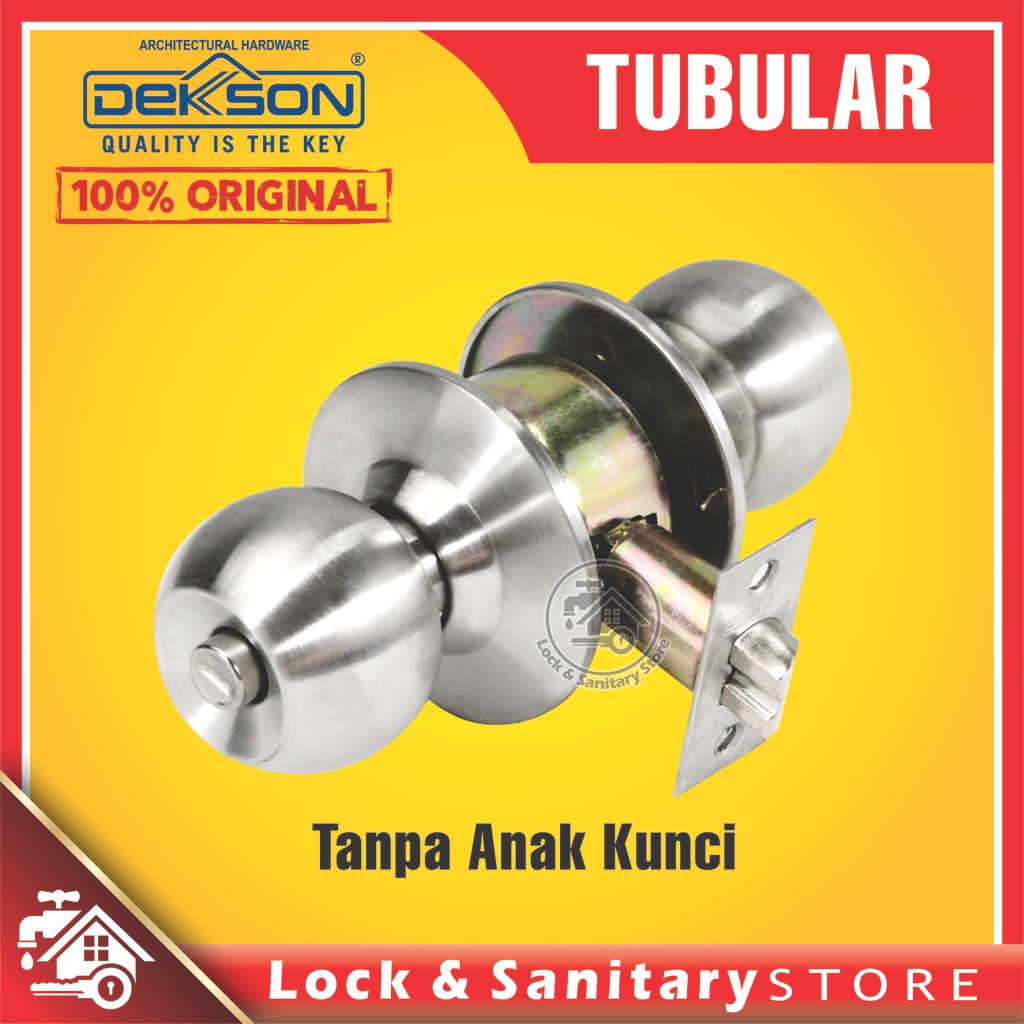 Jual Handle Pintu Dekson Dekkson KCBL 8587 BK Tubular Lock Set | Shopee ...