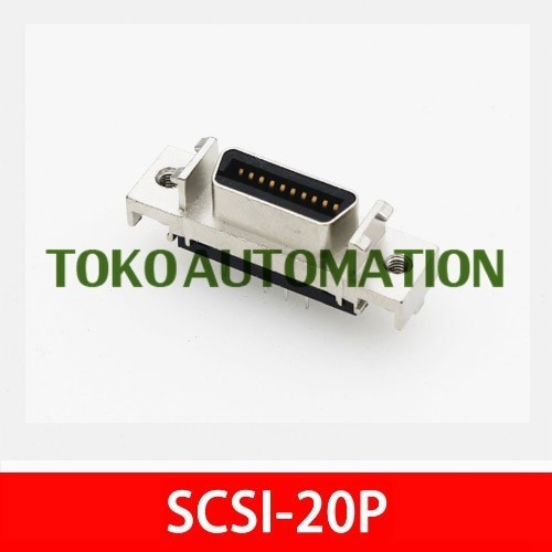 Jual SJP SCSI 20 pin Female Vertical PCB Connector 20P solder Konektor ...