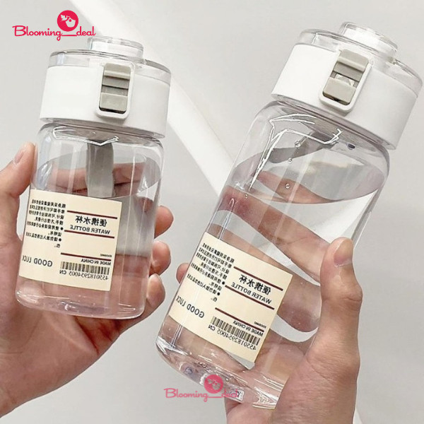 Jual danicalabnel Botol Minum Bening Transparan Polos dan Motif 350ml ...